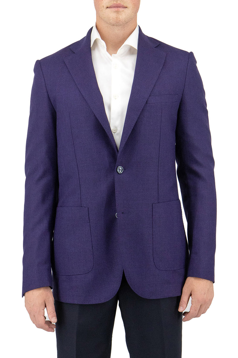 Purple Dolcetto Modern Fit, Pure Wool Jacket by Tiglio Luxe – Italian ...
