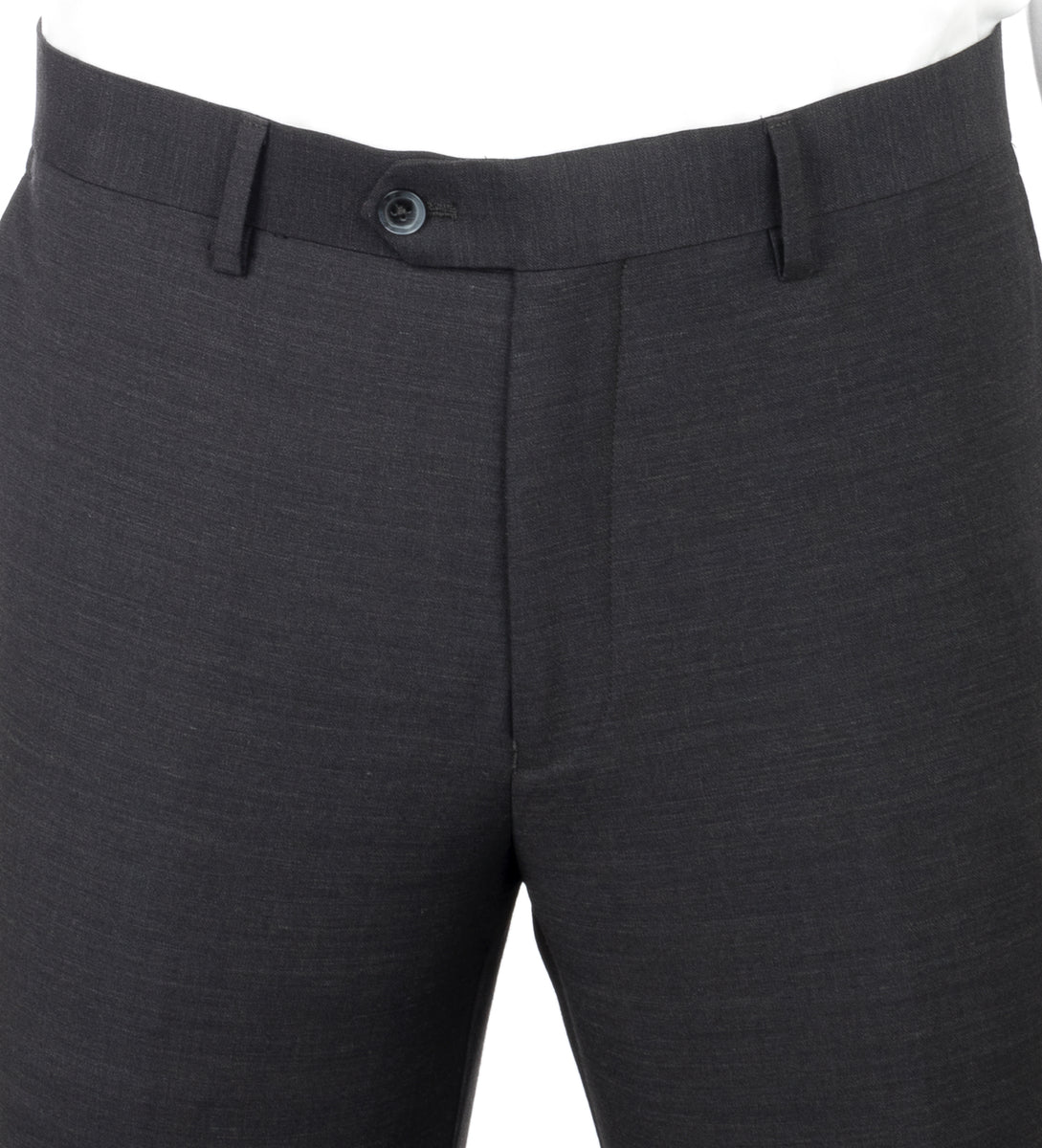 Porto Charcoal Gray, Slim Fit, Pure Wool Suit by Tiglio Luxe TIG1010 ...